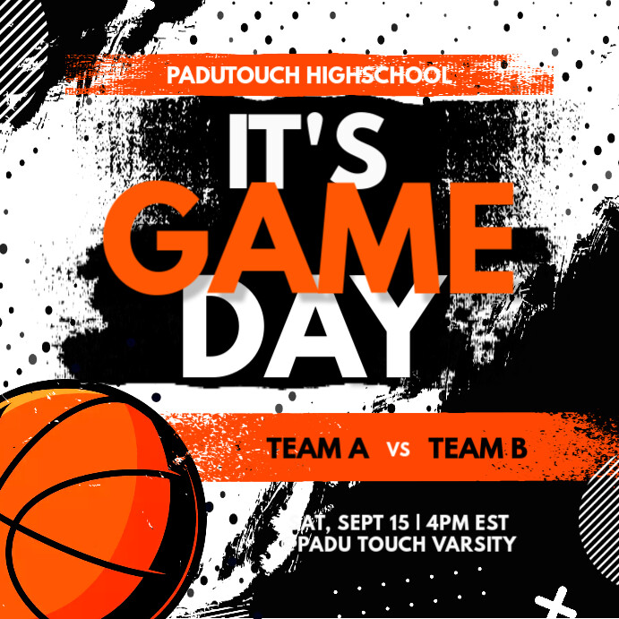 Copy of It's Game Day Basketball Facebook | PosterMyWall