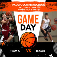 Game Day basketball poster facebook Template | PosterMyWall
