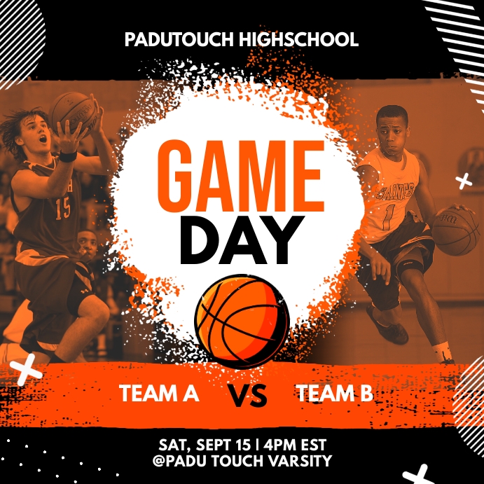 It's Game Day Basketball Facebook Instagram Template | PosterMyWall