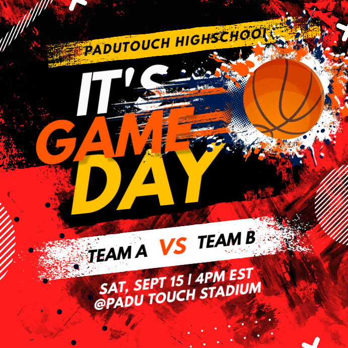 Copy of It's Game Day Basketball Poster | PosterMyWall