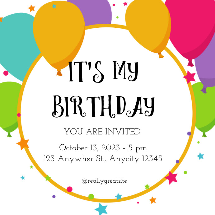 It's my birthday Template | PosterMyWall