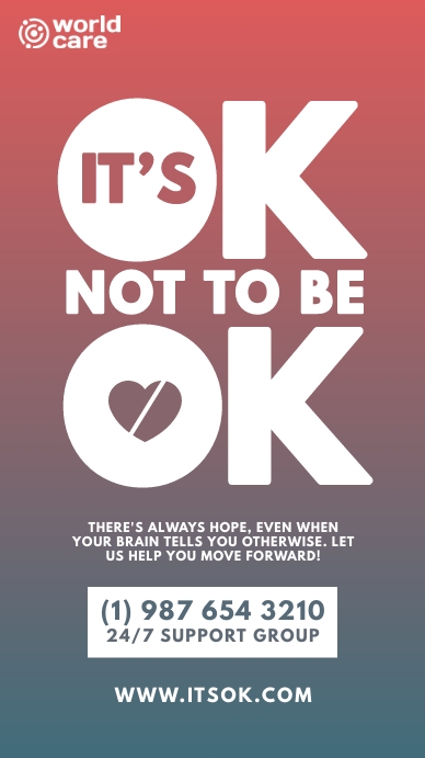 It's ok not to be ok support group Template | PosterMyWall