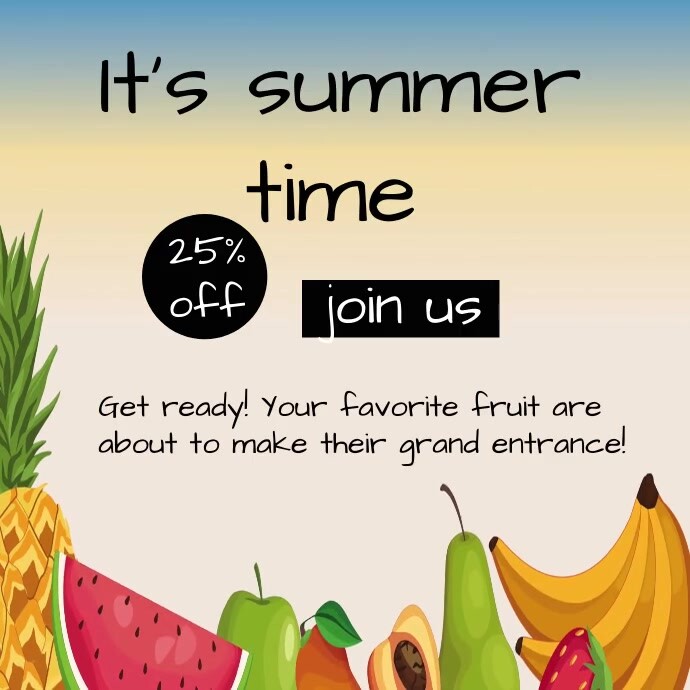 it's summer time Template | PosterMyWall
