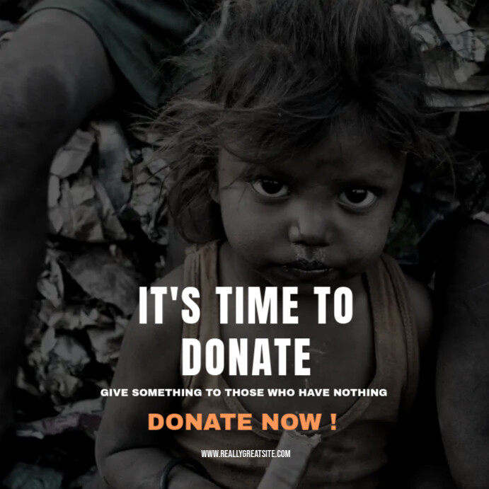 It's Time to Donate Template | PosterMyWall
