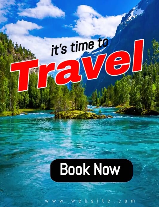 IT'S TIME TO TRAVEL Template | PosterMyWall