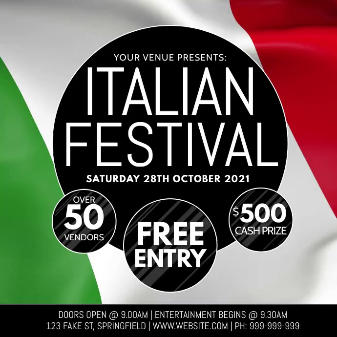 Copy of Italian Festival Poster | PosterMyWall