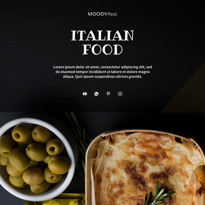Italian Food Ads Template | PosterMyWall
