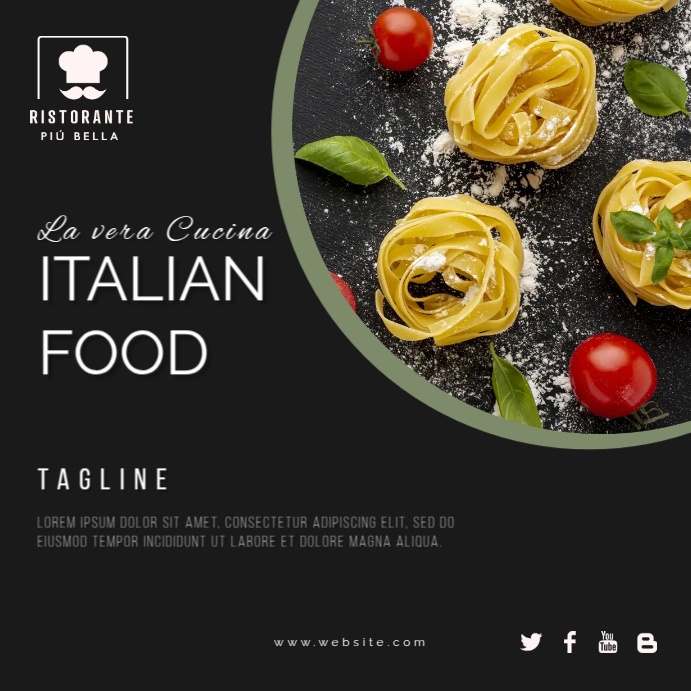 Italian Food Instagram Template | PosterMyWall