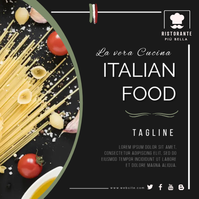 Copy of Italian Food Instagram | PosterMyWall