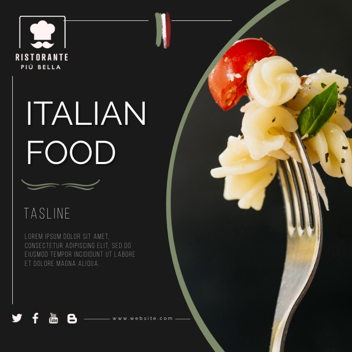 Italian Food Instagram Template | PosterMyWall