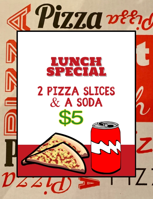 Italian Pizza Lunch Special Flyer Template | PosterMyWall
