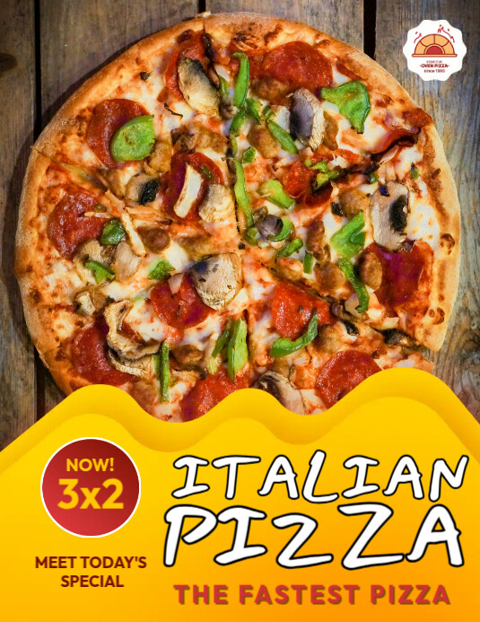 Italian Pizza Menu Template | PosterMyWall