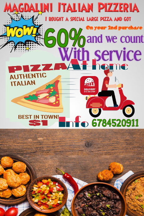 italian pizza Poster Template | PosterMyWall