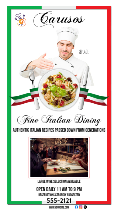 Copy of Italian Restaurant Instagram Story Ad Digital Display (9:16 ...