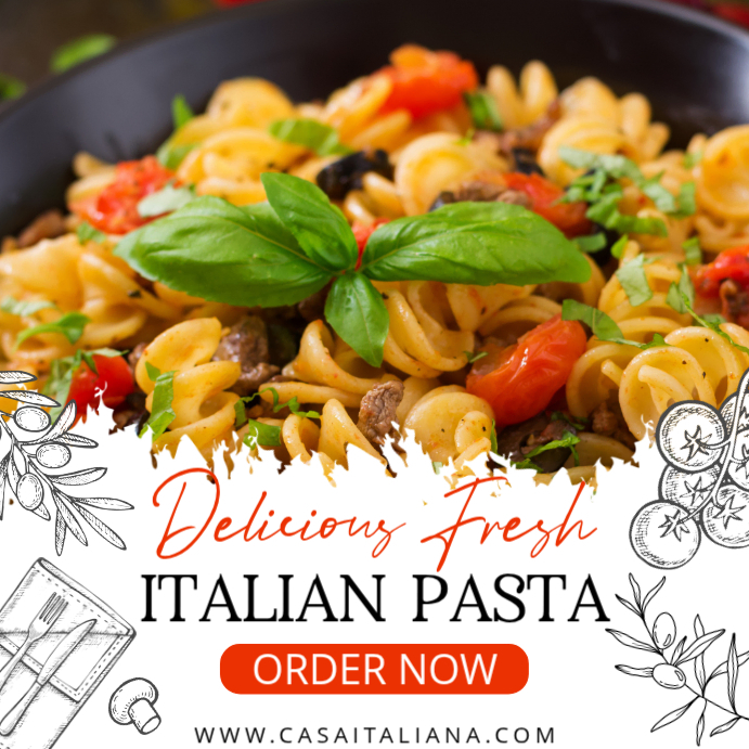 Copy of Italian Restaurant Pasta Instagram Post | PosterMyWall