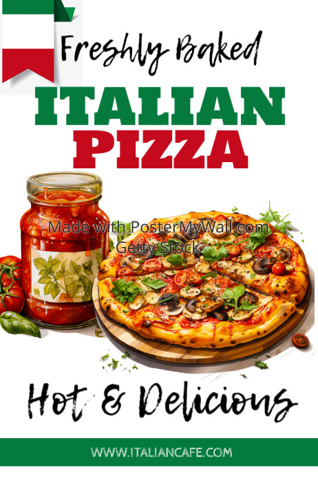 Italian restaurant pizza poster ad Template | PosterMyWall