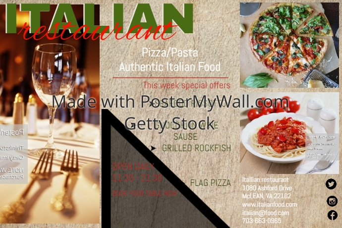 italian restaurant Template | PosterMyWall