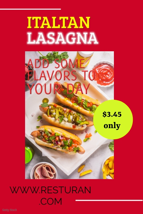 italtan lasagna Template | PosterMyWall