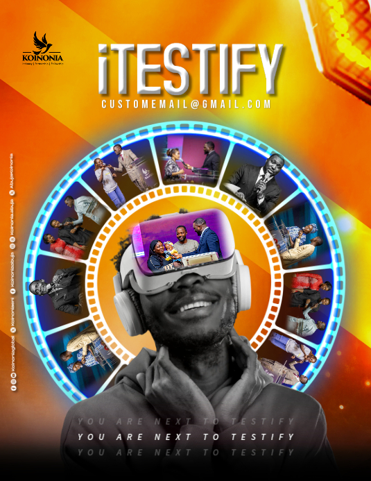 iTESTIFY Testimony Event Flyer Template | PosterMyWall