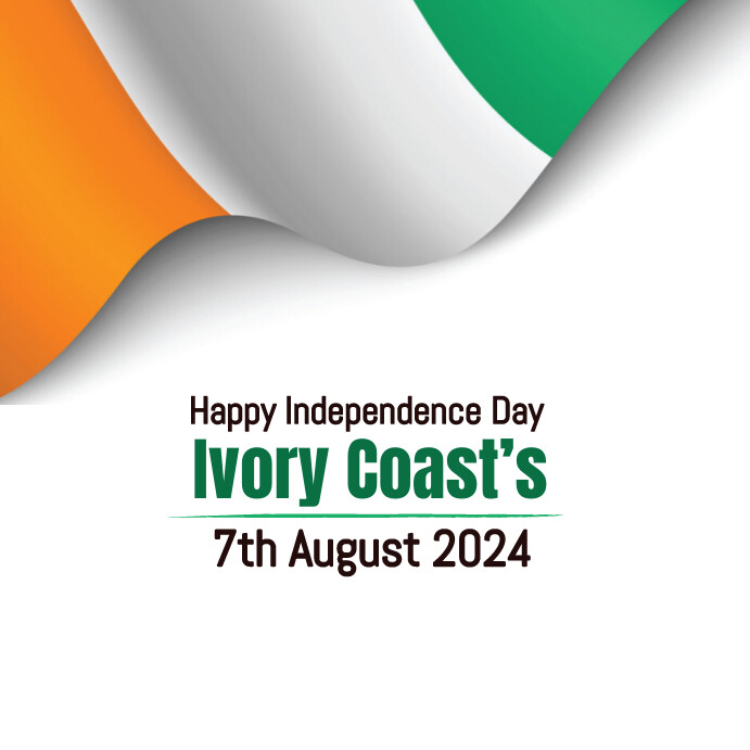 Plantilla de ivory coast independence day | PosterMyWall