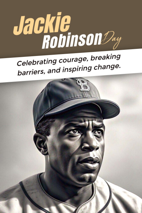 Jackie Robinson day Template | PosterMyWall