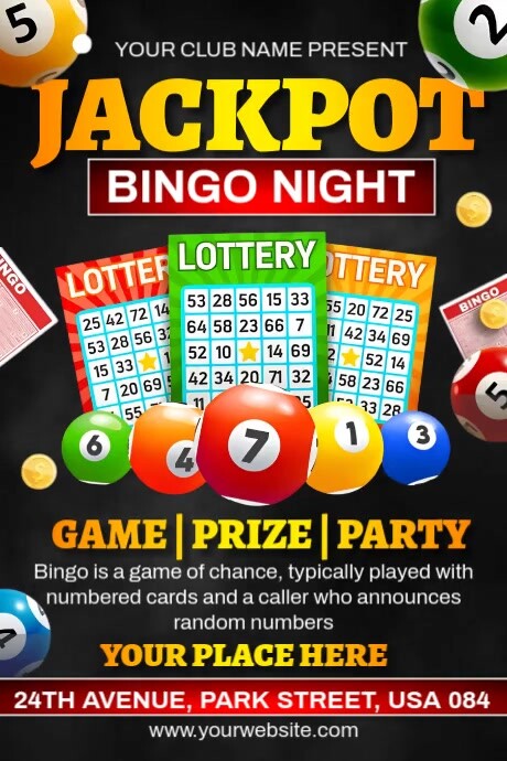 Jackpot Bingo Night Template | PosterMyWall