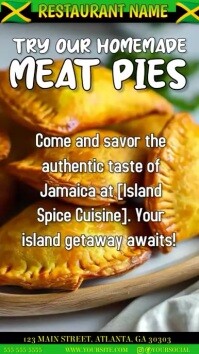 Jamaican food restaurant social media banner Template | PosterMyWall