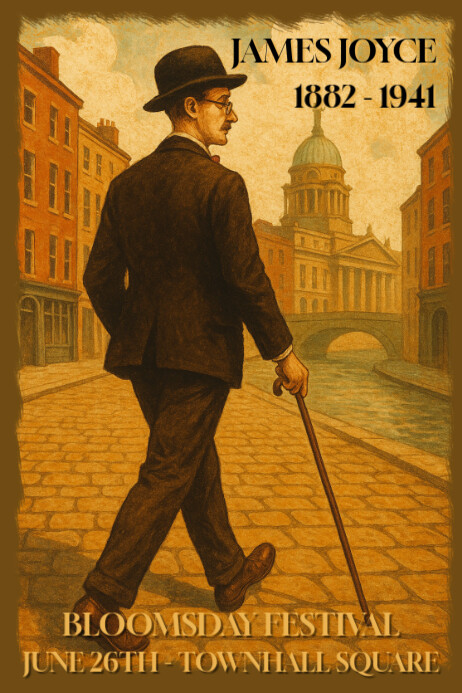 Copy of James Joyce Bloomsday Festival Poster Template | PosterMyWall