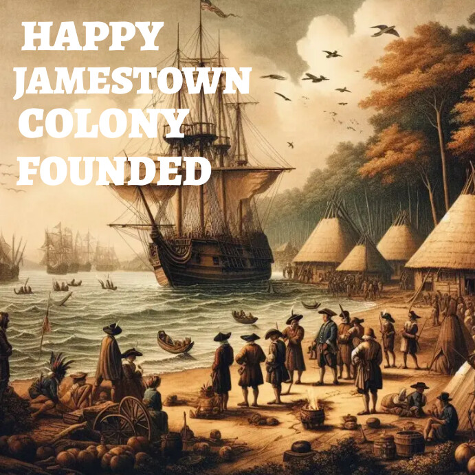 Jamestown Colony Founded Template | PosterMyWall