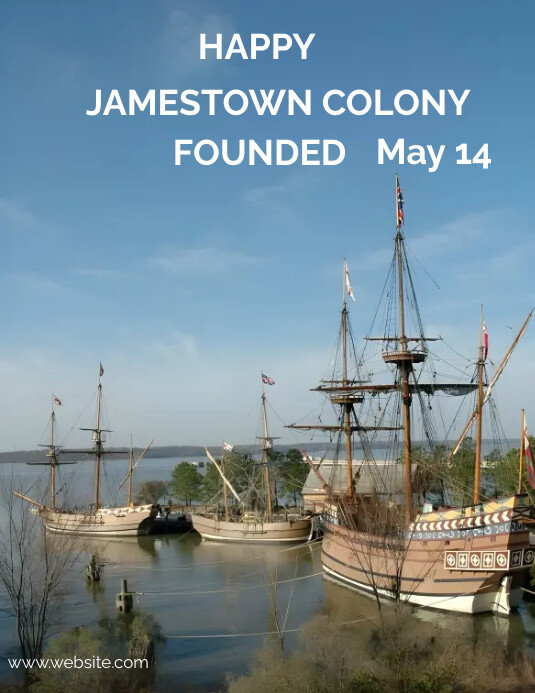 Jamestown colony founded template | PosterMyWall
