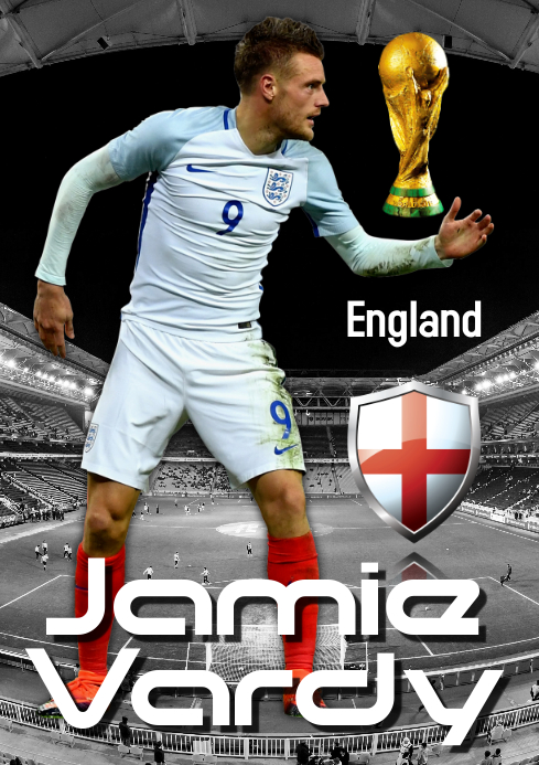 Plantilla de Jamie Vardy Póster | PosterMyWall