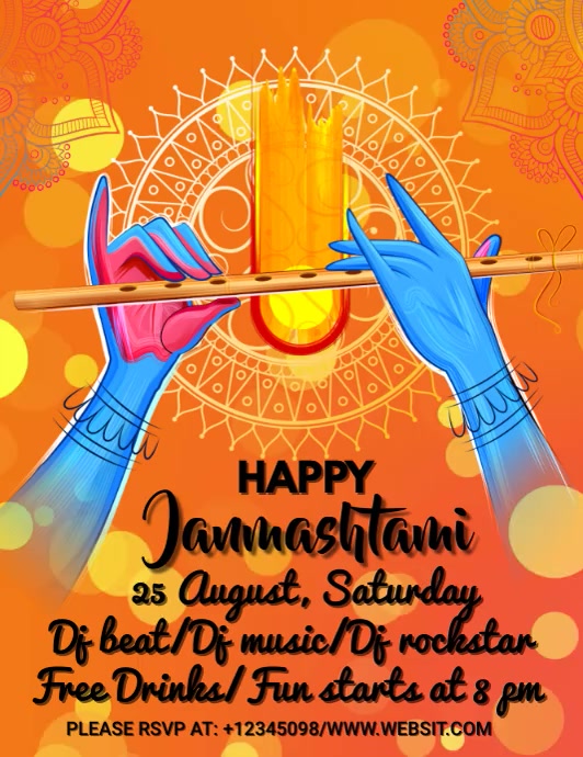 Modèle Janmashtami | PosterMyWall
