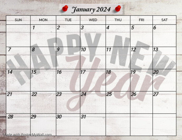January 2024 calendar Templat | PosterMyWall