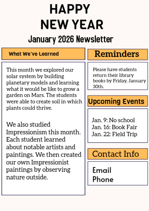 Plantilla de January 2026 news letters | PosterMyWall