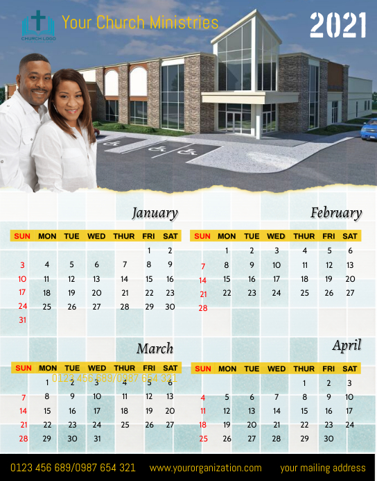 January-April, 2021 Template | PosterMyWall