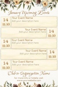 January Calendar by Paula Template | PosterMyWall