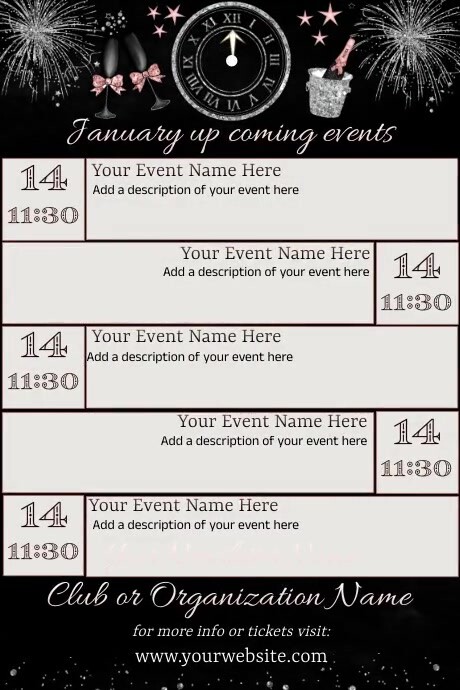 Plantilla de January Calendar by Paula | PosterMyWall