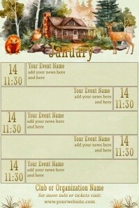 January Calendar by Paula Template | PosterMyWall