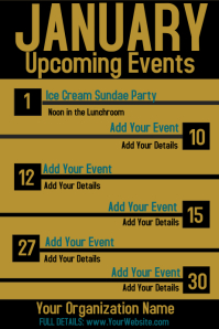 January Upcoming Events Disney Template | PosterMyWall