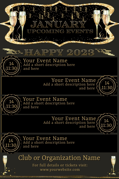 January Calendar Template | PosterMyWall