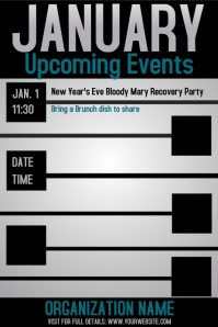 January Upcoming Events Calendar Template | PosterMyWall