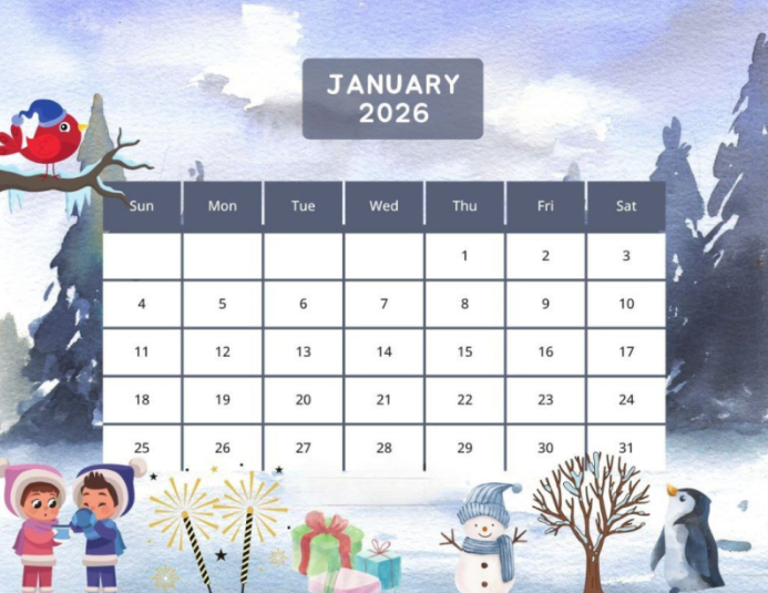 January calendar Template | PosterMyWall