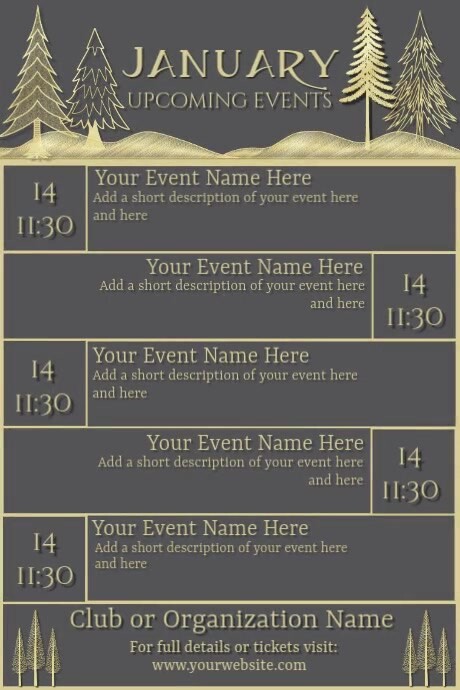 January Calendar by Paula Template | PosterMyWall