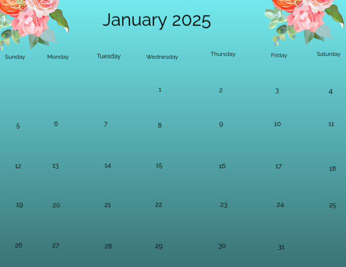 Plantilla de January calendar | PosterMyWall