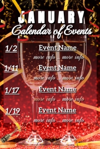January Calendar of Events (1) Template | PosterMyWall
