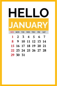 2,420+ hello january templates Customizable Design Templates | PosterMyWall