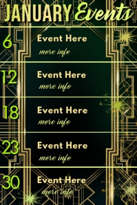 January Events Calendar Template | PosterMyWall