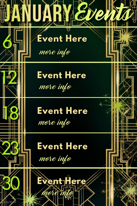 Copy of January Events Calendar (1) | PosterMyWall