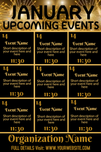 January Upcoming Events Calendar Template | PosterMyWall