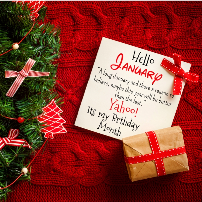 january instagram post, birthday month (1) Template | PosterMyWall